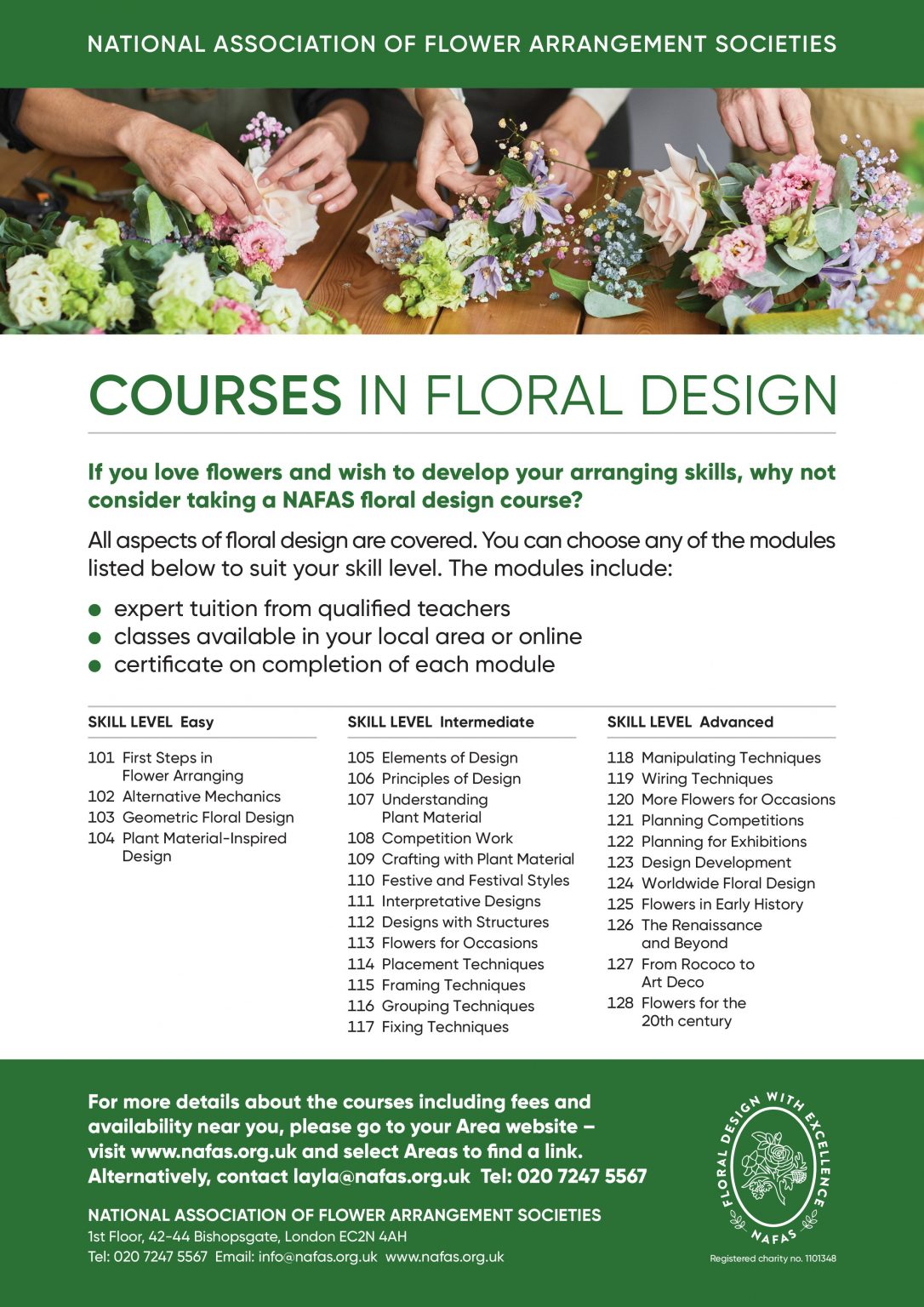 NAFAS Courses in Floral Design » NAFAS